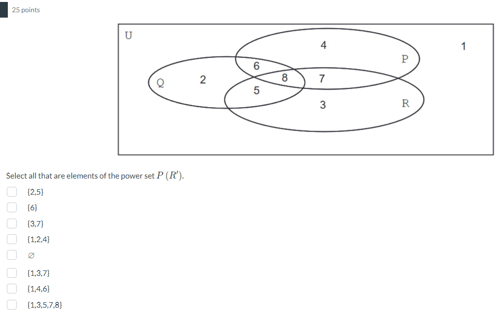 Solved Select all that are elements of the power set P(R′). | Chegg.com