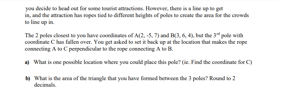 Solved Please use vector methods like the dot product, cross | Chegg.com