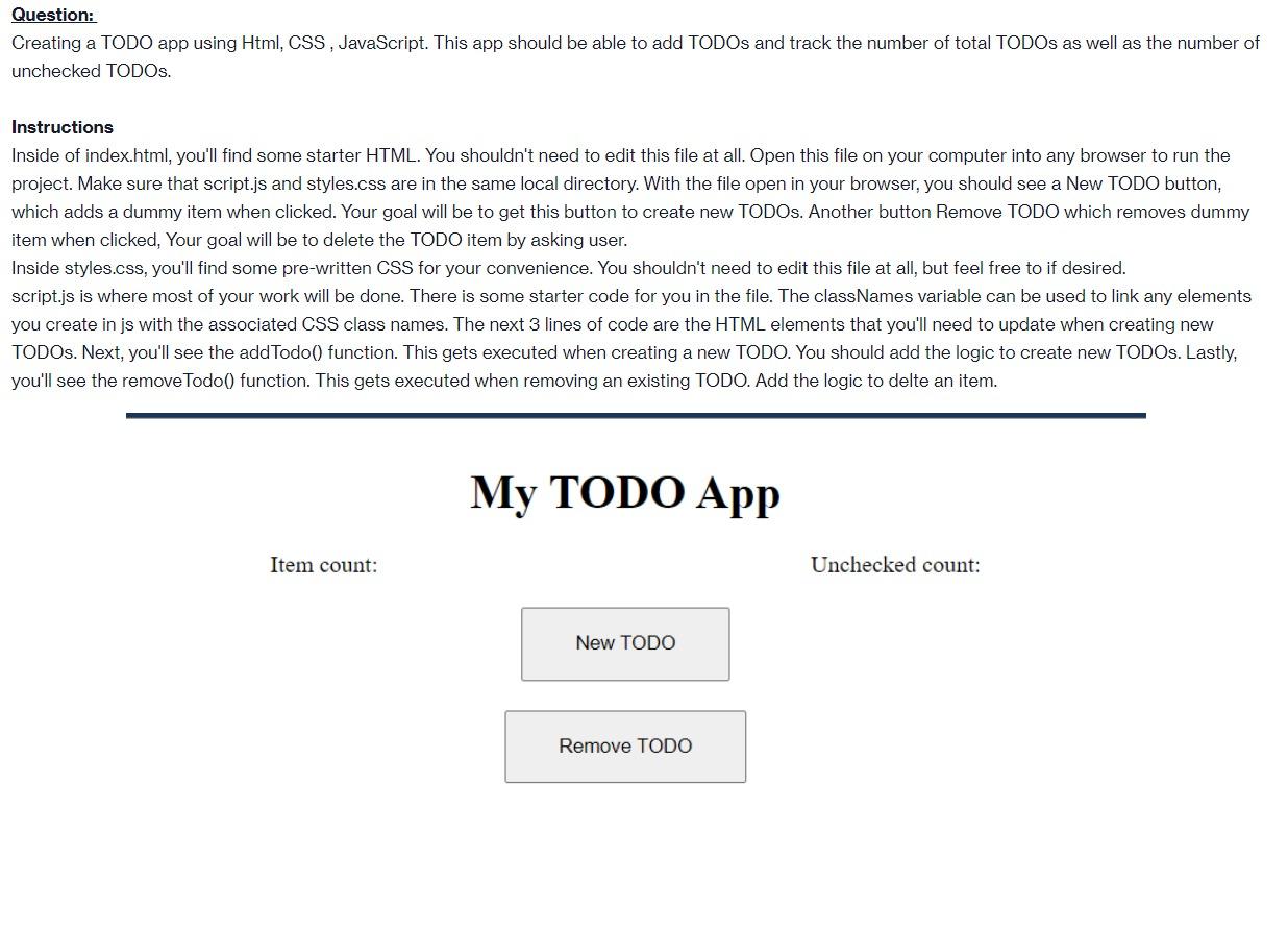 Question Creating A Todo App Using Html Css