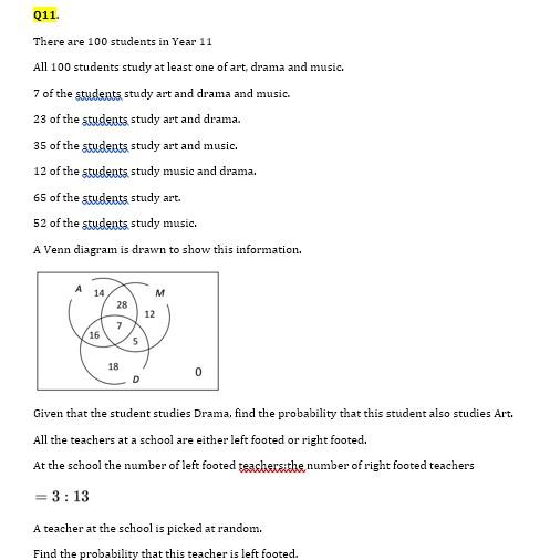 Solved Q10. There are 100 students in Year 11 All 100 | Chegg.com