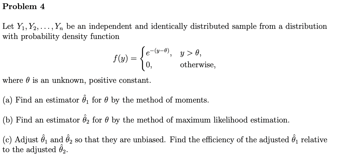 Solved Let Y1,Y2,…,Yn be an independent and identically | Chegg.com