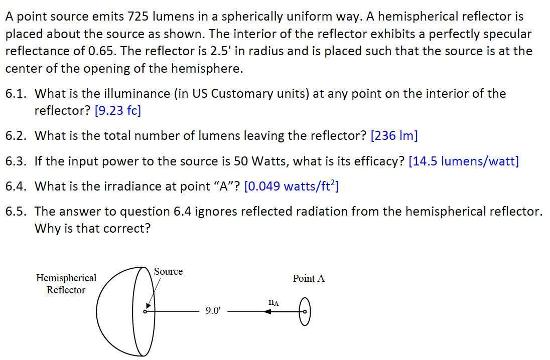 Solved A point source emits 725 lumens in a spherically | Chegg.com