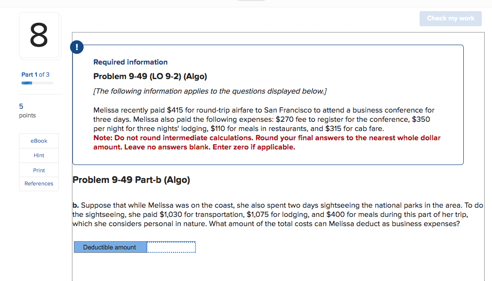Solved Required information Problem 9-49 (LO 9-2) (Algo) | Chegg.com Solved Required information Problem 9-49 (LO 9-2) (Algo) | Chegg.com