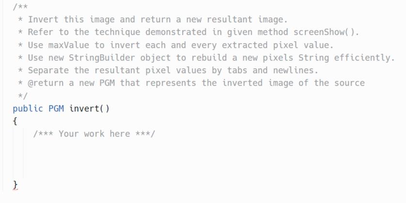 1∗⋆ * Invert this image and return a new resultant | Chegg.com