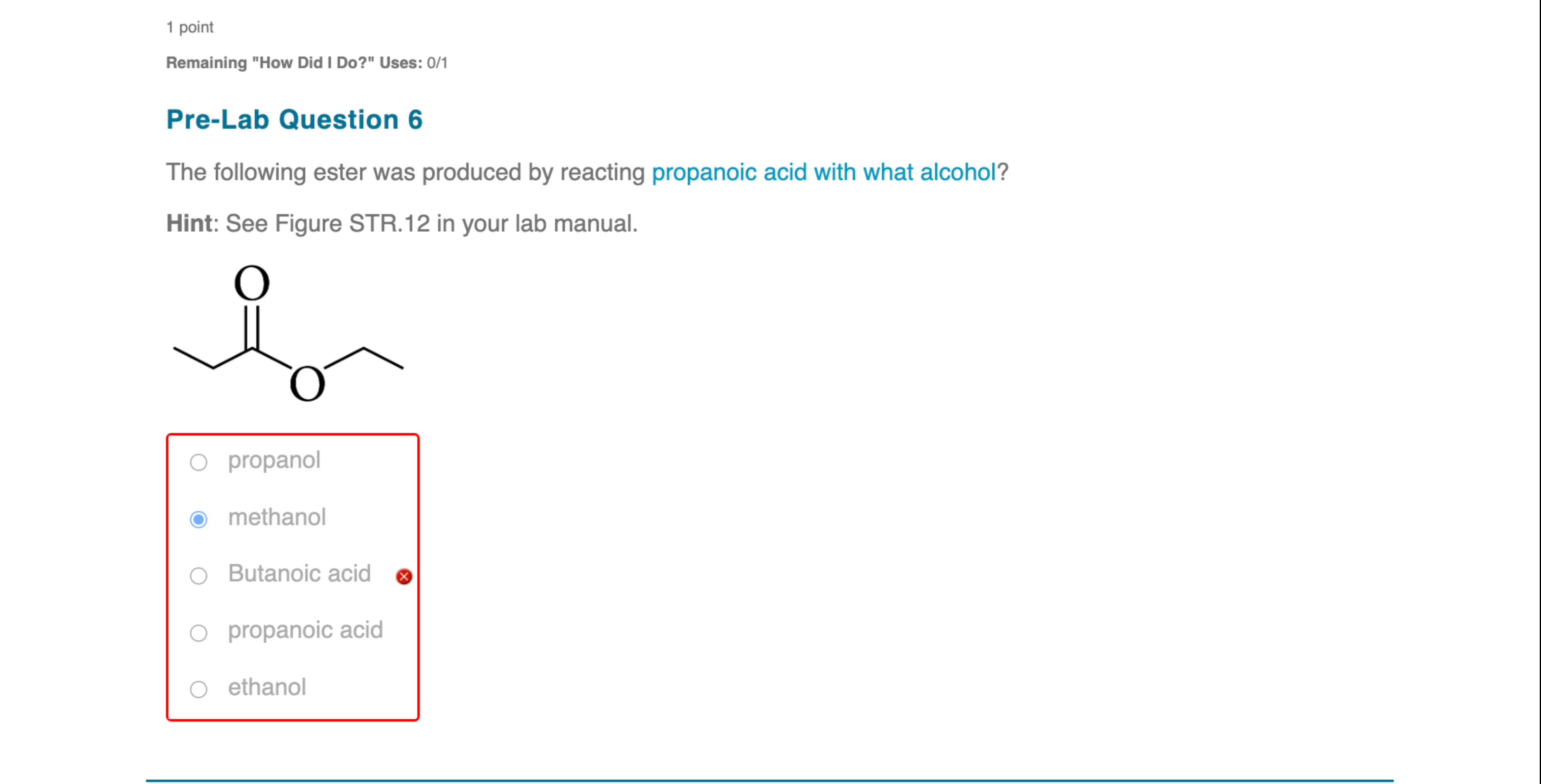Solved Remaining "How Did I Do?" ﻿Uses: 0/1Pre-Lab Question | Chegg.com