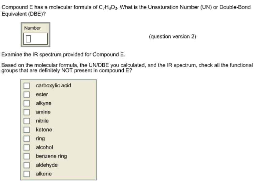 Solved Compound E has a molecular formula of C;HO3. What is | Chegg.com