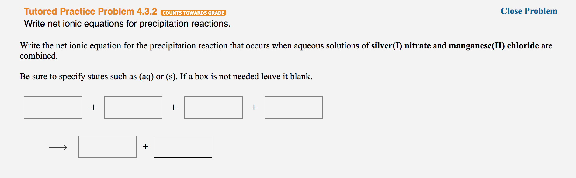 Solved Close Problem Tutored Practice Problem 4.3.2 COUNTS | Chegg.com