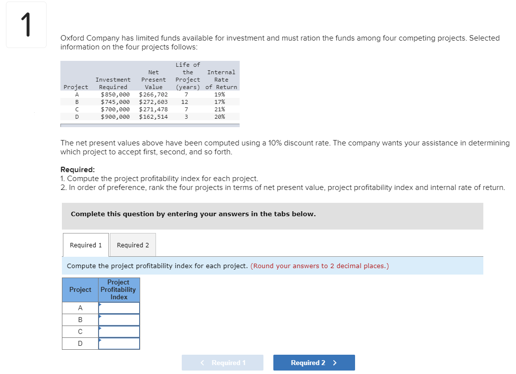 Solved Required 1 Required 2 In order of preference, rank | Chegg.com