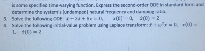 Solved is some specified time-varying function. Express the | Chegg.com