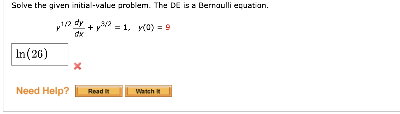 Solved Solve The Given Initial Value Problem The De Is A