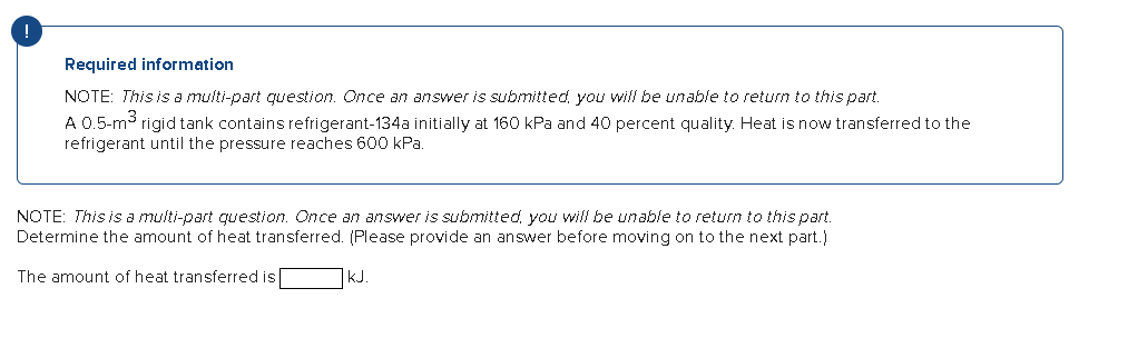 Solved Required information NOTE: This is a multi-part | Chegg.com