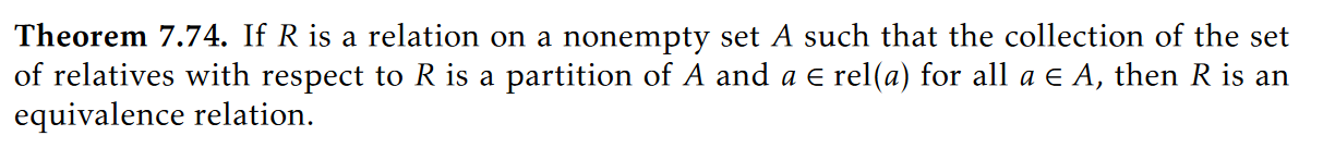 Solved Theorem 7.74. If R is a relation on a nonempty set A | Chegg.com