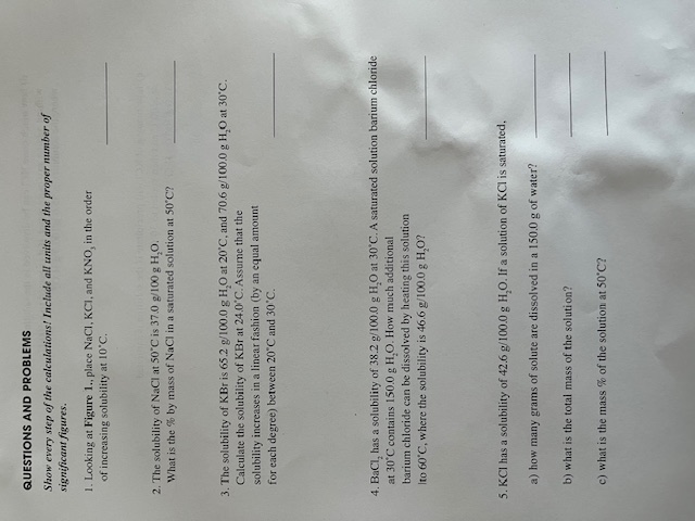 Solved d) how much more KCl can be dissolved in the solution | Chegg.com