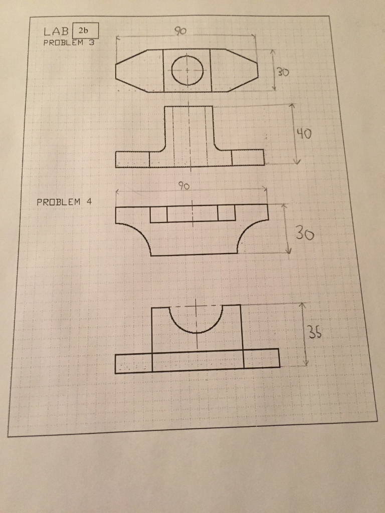 Solved a. Drawing No 1- Problem 3 Isometric Pictorial i. | Chegg.com