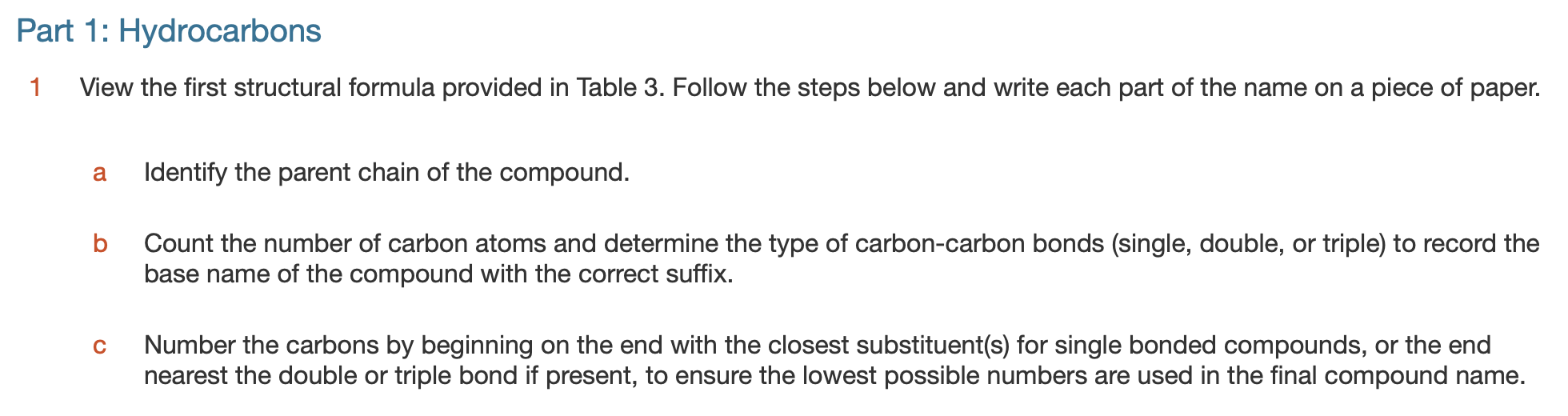 Solved Part 1: Hydrocarbons 1 View the first structural | Chegg.com