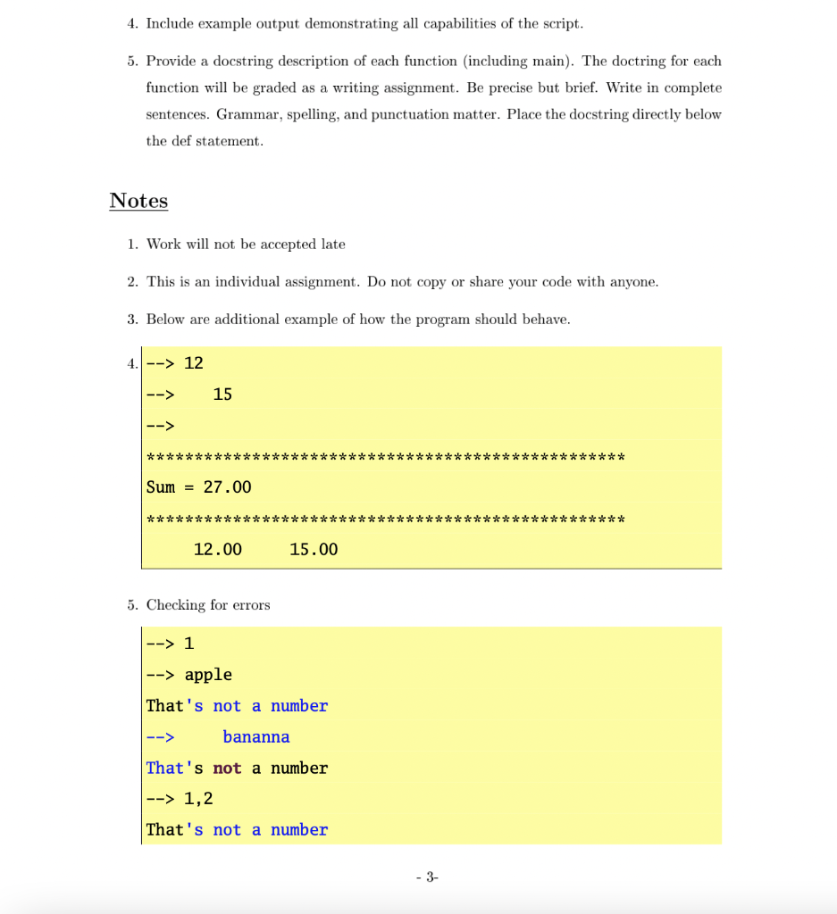 Solved Deliverable Write a program that prompts for numbers | Chegg.com
