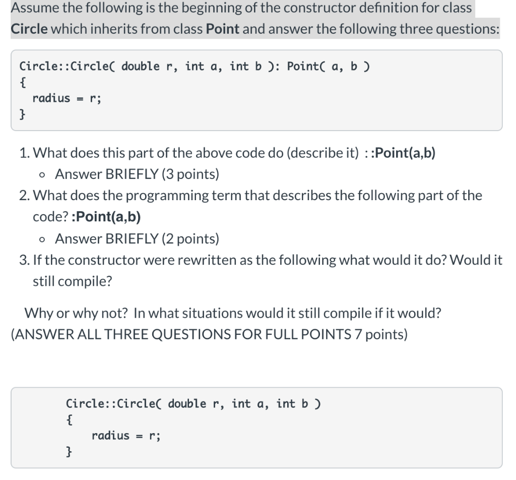 Solved Assume the following is the beginning of the | Chegg.com