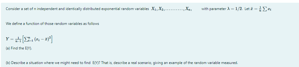 Solved Consider a set of n independent and identically | Chegg.com