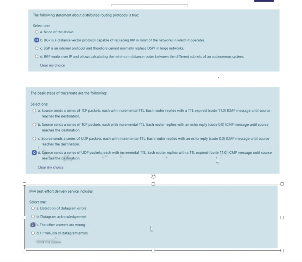 Solved The following statement about distributed routing | Chegg.com
