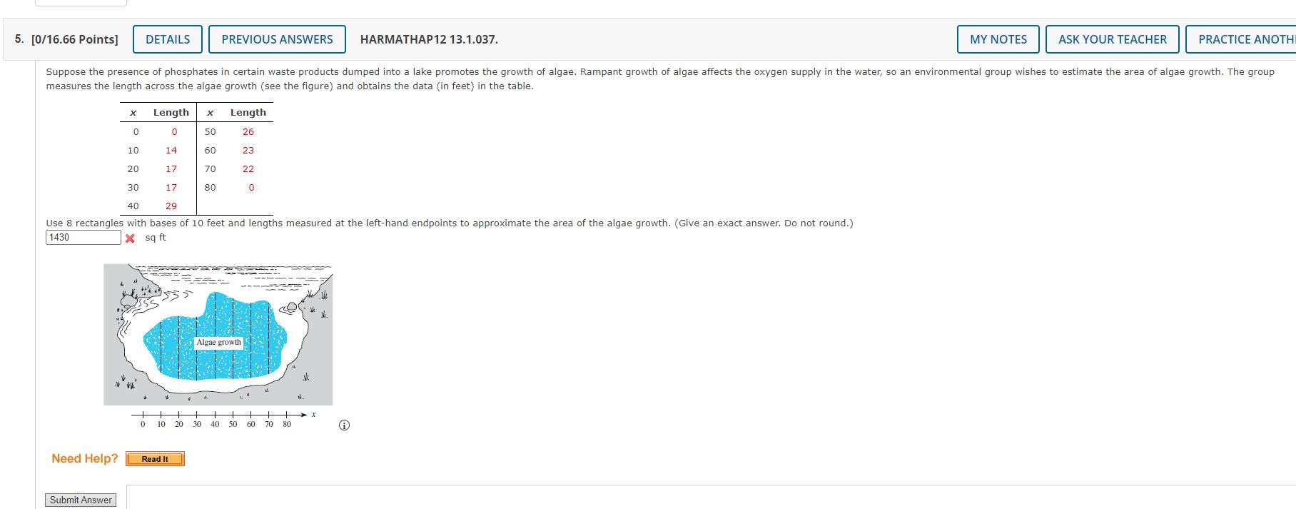 Solved Jse 8 rectangles with bases of 10 feet and lengths | Chegg.com