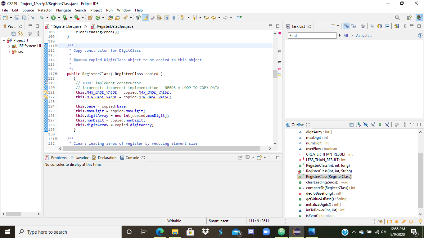 HELP on this RegisterClass and RegisterdDataClass! 1. | Chegg.com