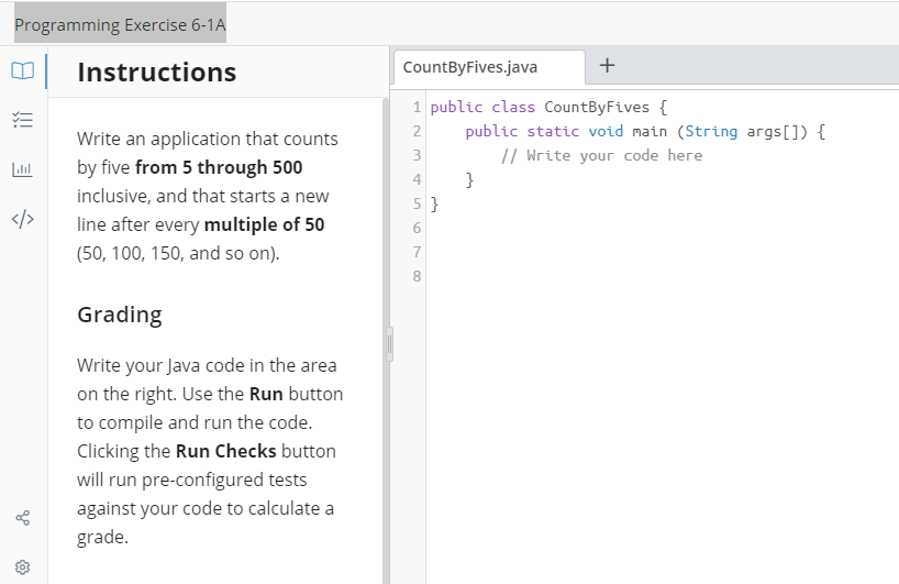 Solved Programming Exercise 6-1A structions | Chegg.com Solved Programming Exercise 6-1A structions | Chegg.com