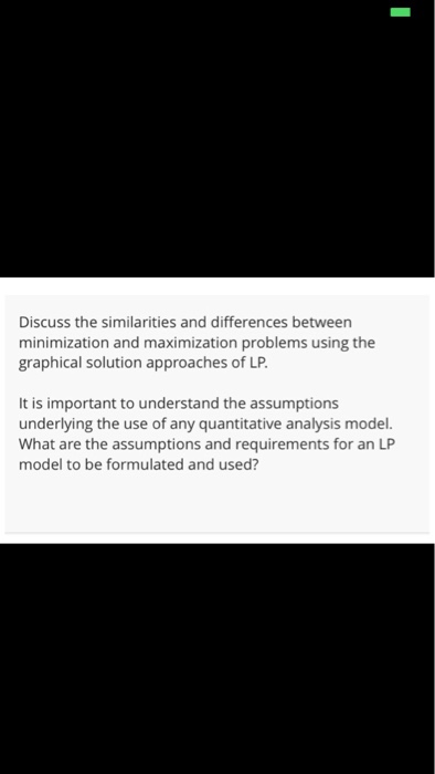 Solved Discuss The Similarities And Differences Between