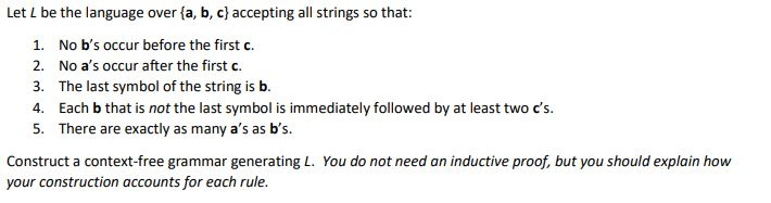 Solved Construct a context-free grammar generating L. You do | Chegg.com