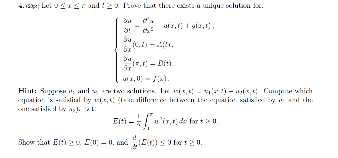 Solved 4. (20pt) Let 0