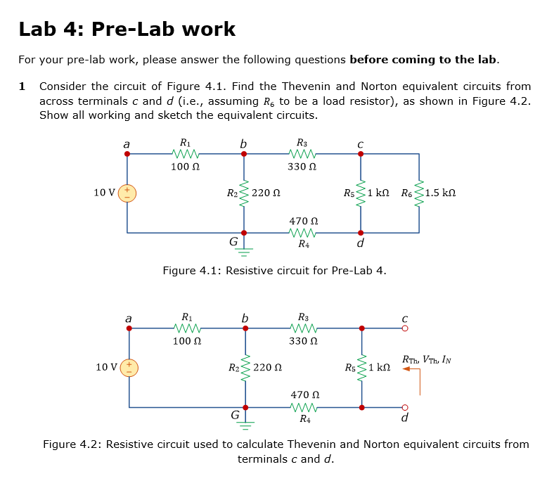Solved Lab 4: Pre-Lab work For your pre-lab work, please | Chegg.com