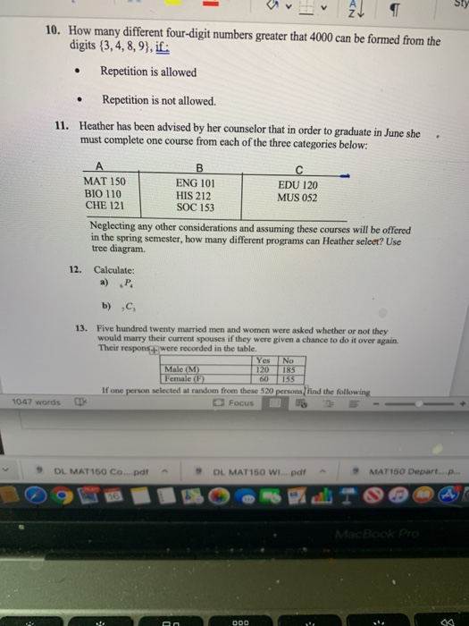 Solved Sty 10. How many different four-digit numbers greater | Chegg.com