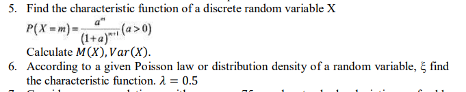 Solved 5. Find the characteristic function of a discrete | Chegg.com
