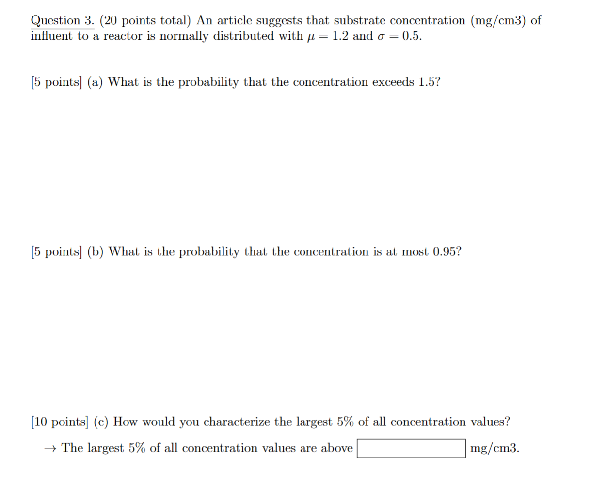 Solved Question 3. (20 points total) An article suggests | Chegg.com