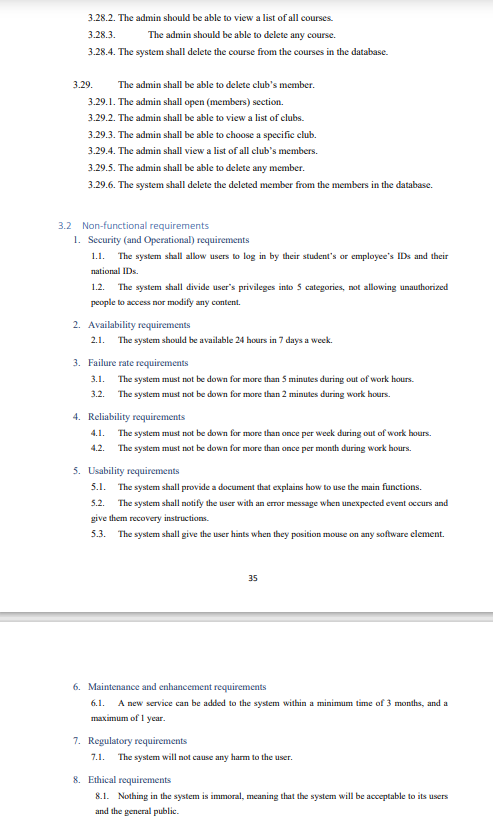 Solved 1 Business Requirements The software helps the | Chegg.com