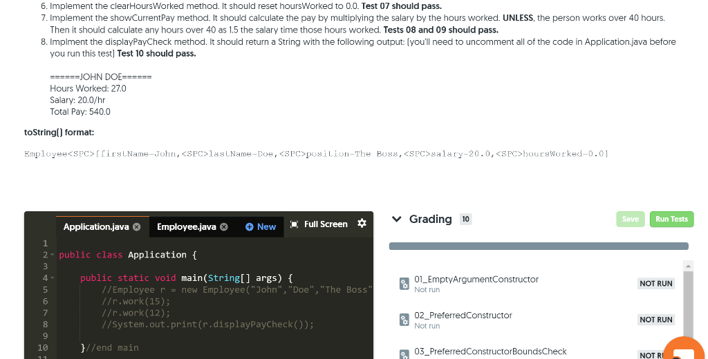 Employee -firstName: String -lastName: String | Chegg.com