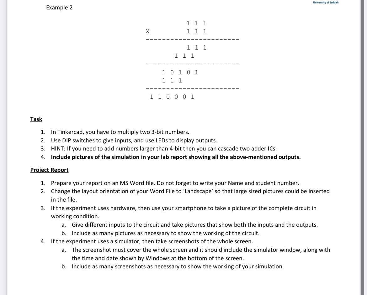 Solved Digital Logic Design Lab Project Unsigned 3 Bit 