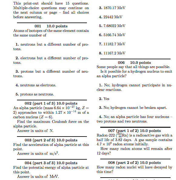 Solved This print-out should have 15 questions. | Chegg.com