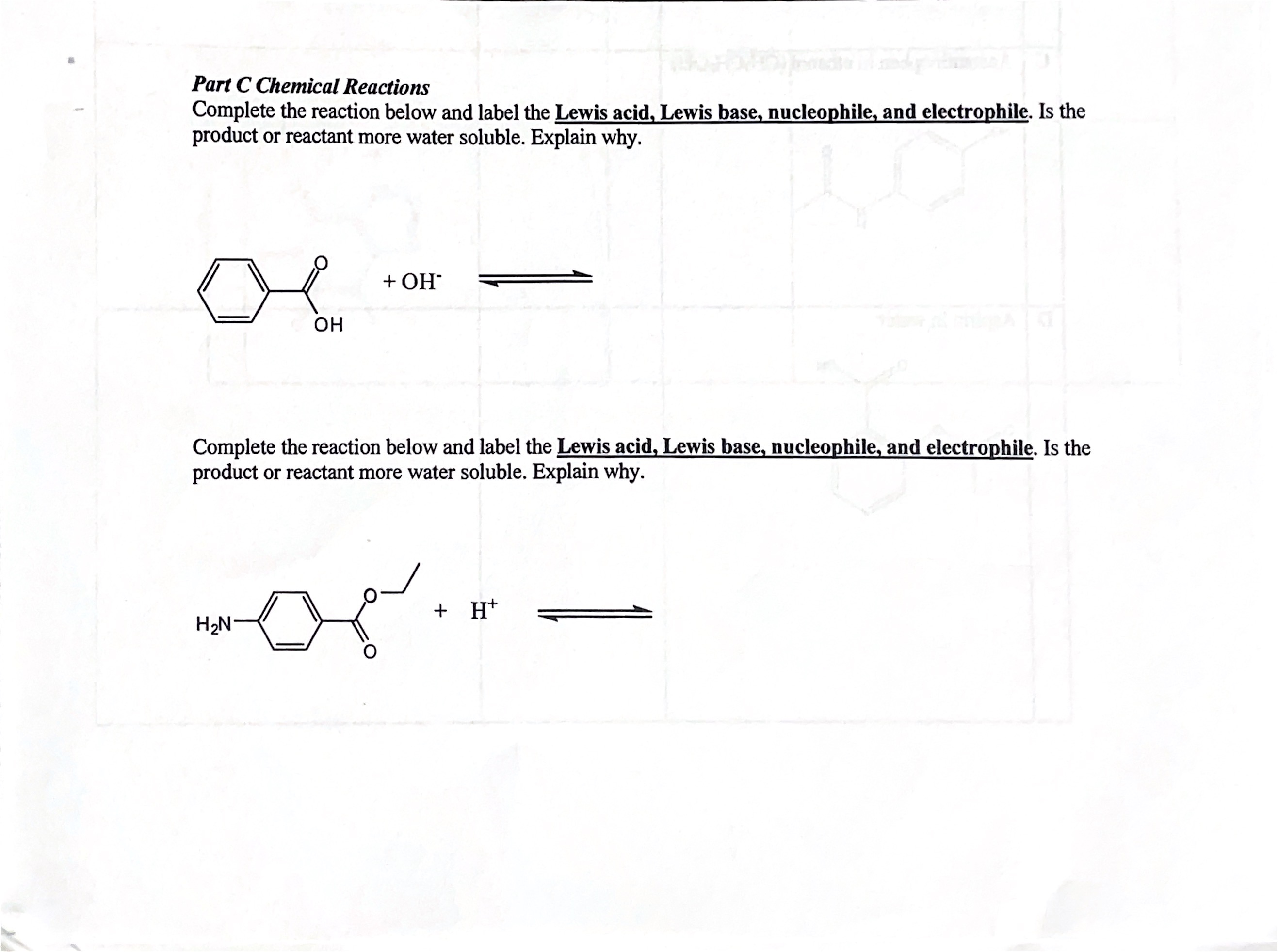 Solved Part C Chemical Reactions Complete the reaction below | Chegg.com