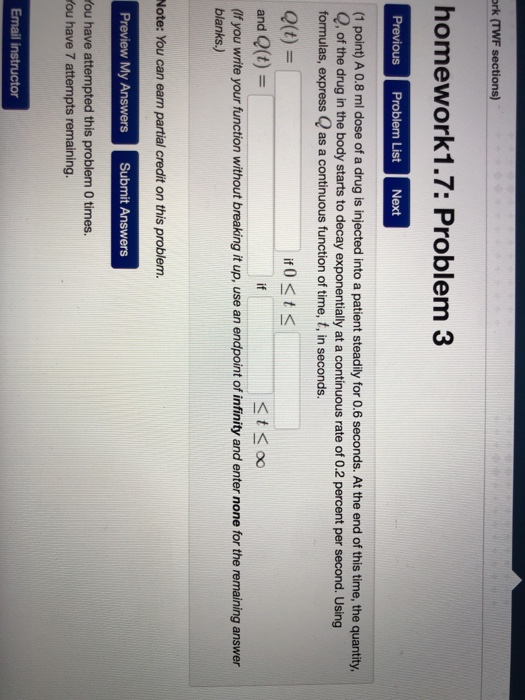 Solved rk (TWF sections) homework1.7: Problem 3 Previous | Chegg.com