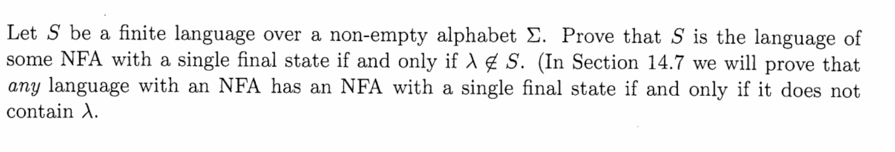 Solved Let S be a finite language over a non-empty alphabet | Chegg.com