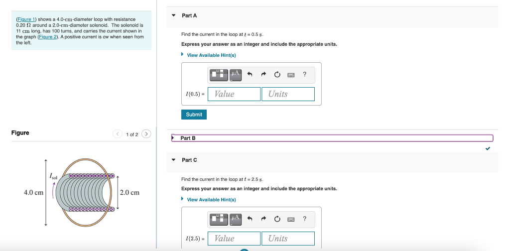 Solved (Figure 1) shows a 4.0-cm-diameter loop with | Chegg.com