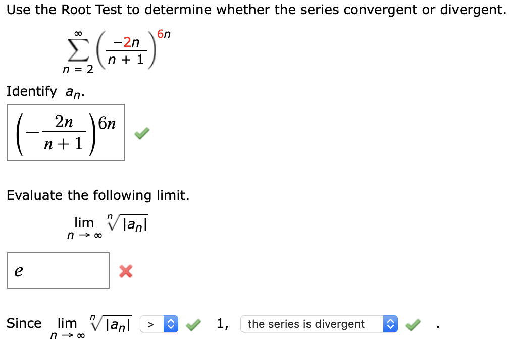 Solved Use the Root Test to determine whether the series | Chegg.com