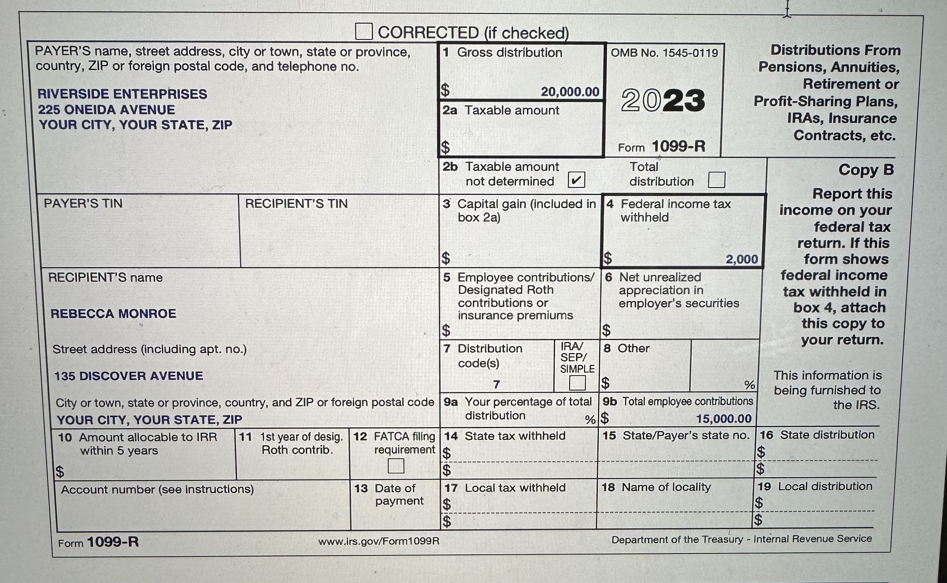 Solved What is the taxable portion of Rebecca's pension from | Chegg.com