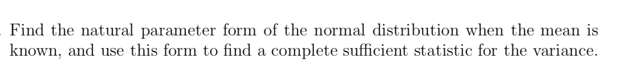 Find the natural parameter form of the normal | Chegg.com