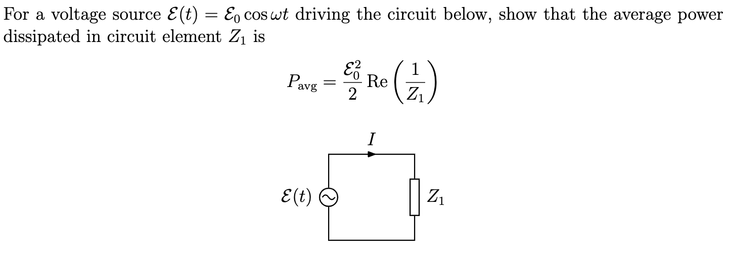 Solved For a voltage source E(t)=E0cosωt driving the circuit | Chegg.com
