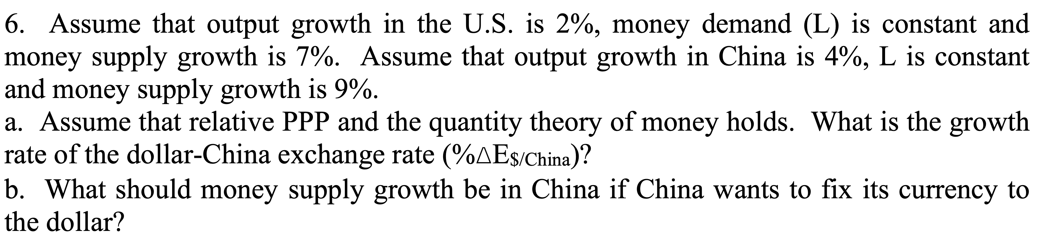 Solved Assume that output growth in the U.S. ﻿is 2%, ﻿money | Chegg.com