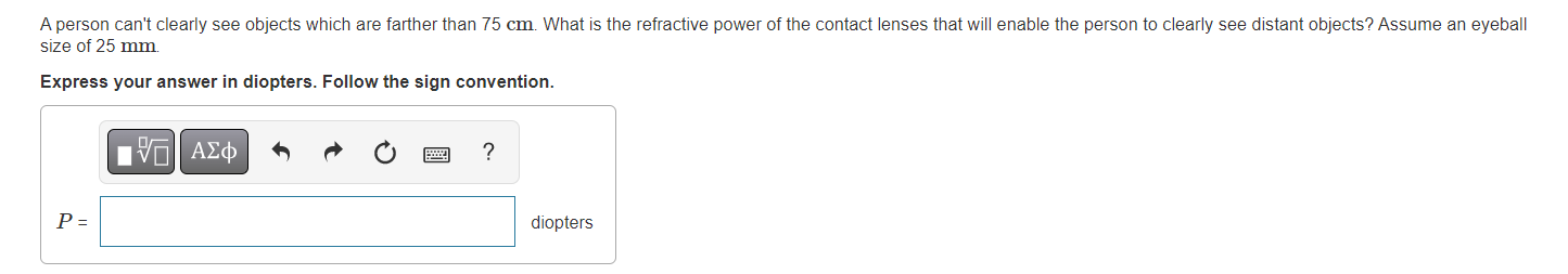 Solved A person can't clearly see objects which are farther | Chegg.com