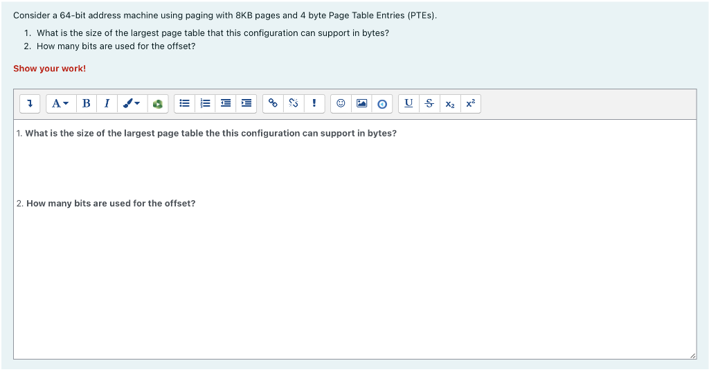 Solved Consider a 64-bit address machine using paging with | Chegg.com