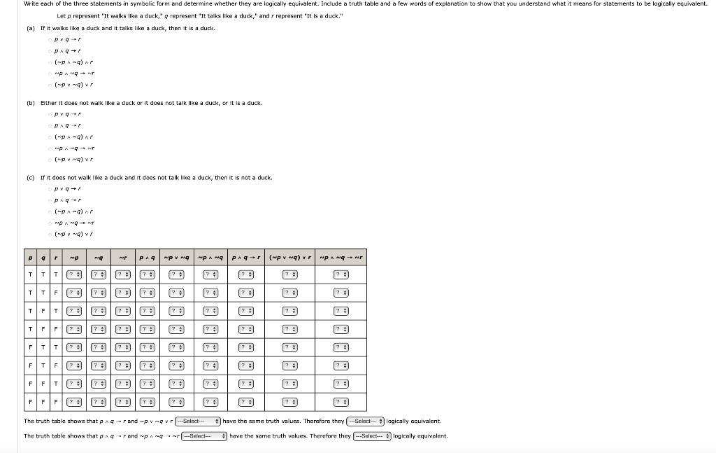 Solved Write Each Of The Three Statements In Symbolic Form Chegg