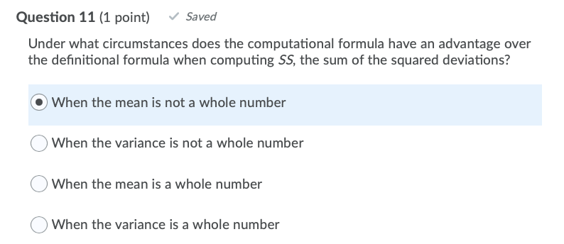 Solved Question 1 (1 point) scores In a distribution with a | Chegg.com
